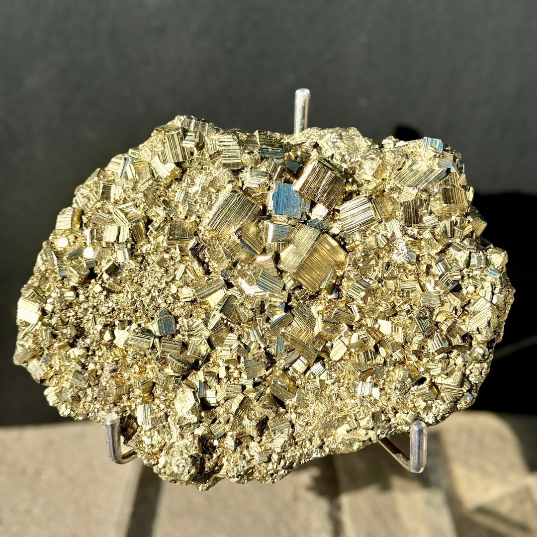 Peru Pyrite Cubes in Matrix Natural Pyrite Mineral, Healing Crystal ...