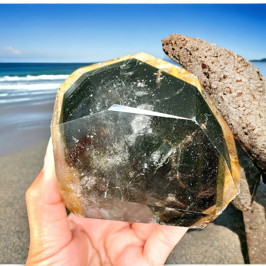 Rare Dark Green Lodolite Scenic Garden Quartz Crystal, Chlorite Phantom ...