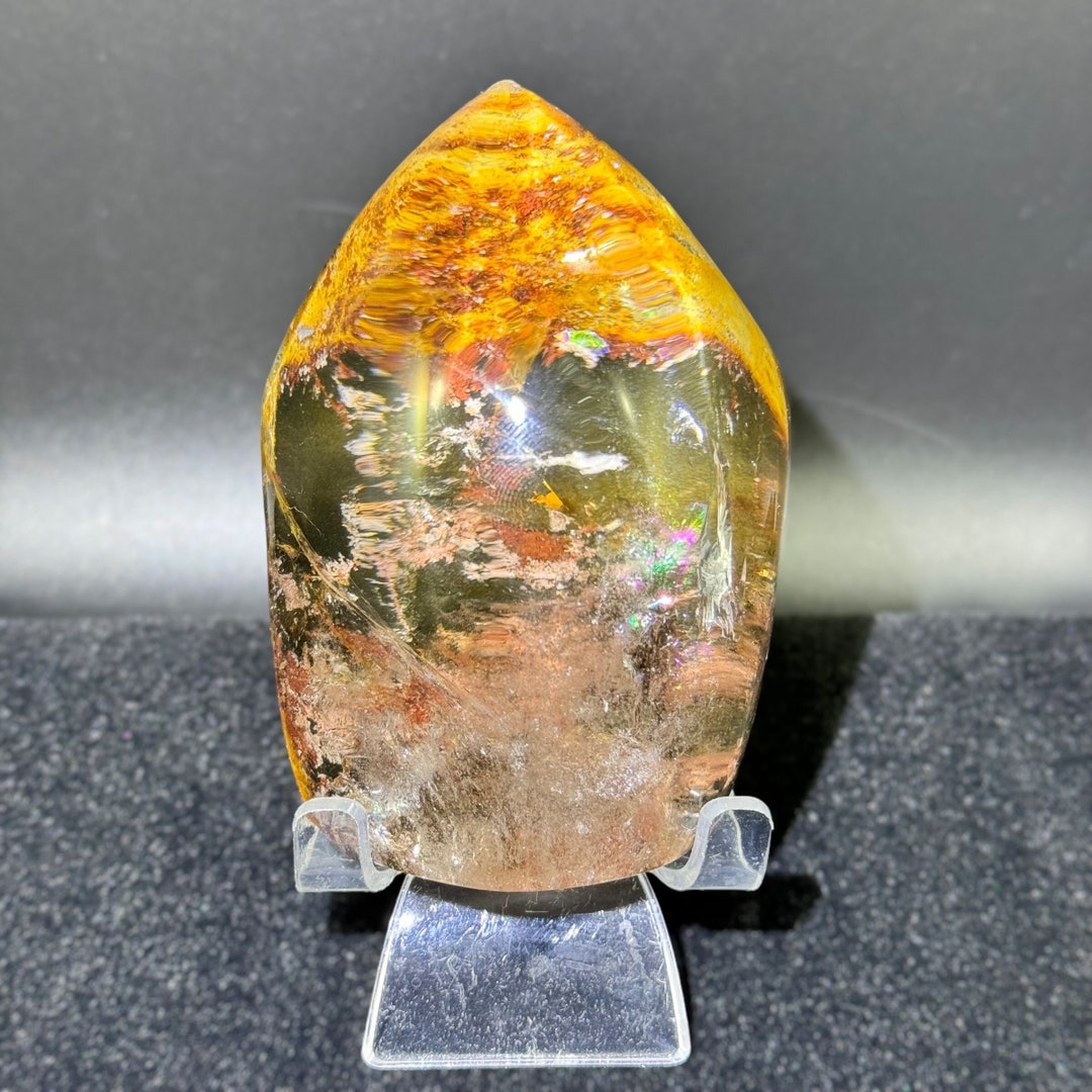 Stunning Optical Clear 4 Seasons Lodolite Garden Quartz Crystal on ...