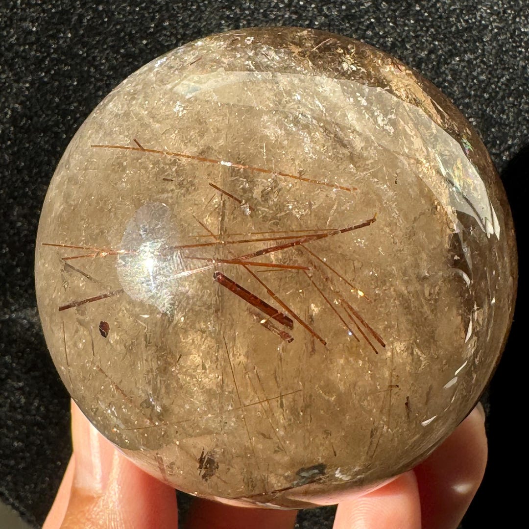 Rare Copper Rutilated Quartz Crystal Sphere OR Selenite Sphere Chargers ...