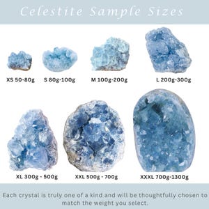 Blue Celestite Crystal, Healing Crystal Gift for Her Birthday, Raw ...