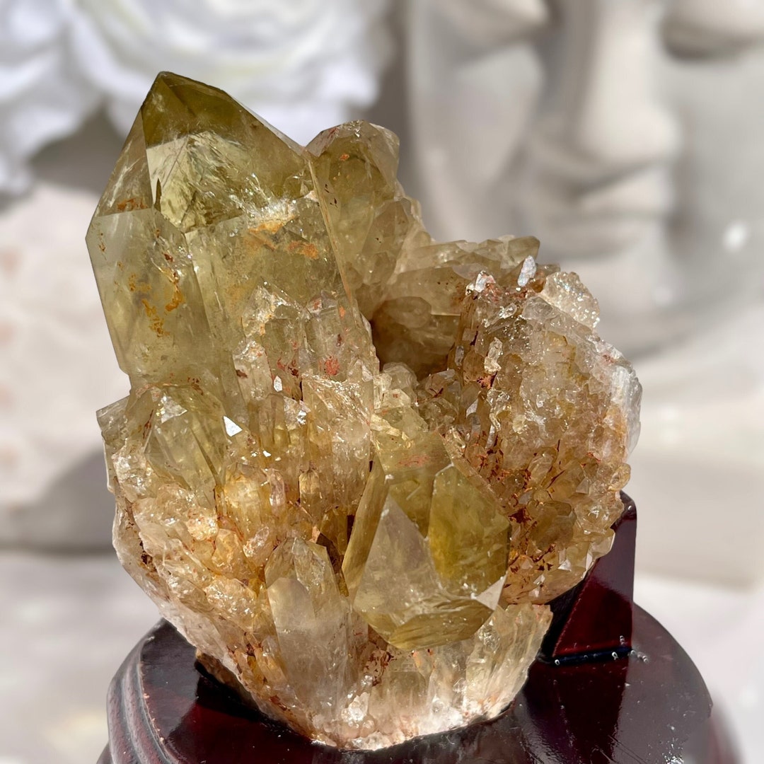 467g Natural Citrine Cluster, Congo Kundalini Quartz, Crystal Gift for ...