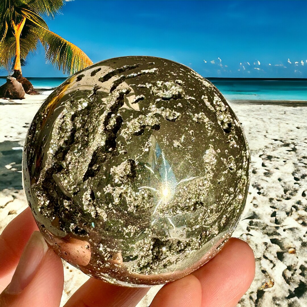 AAA Druzy Iron Pyrite Ball High Quality Pyrite Crystal Sphere From Peru ...