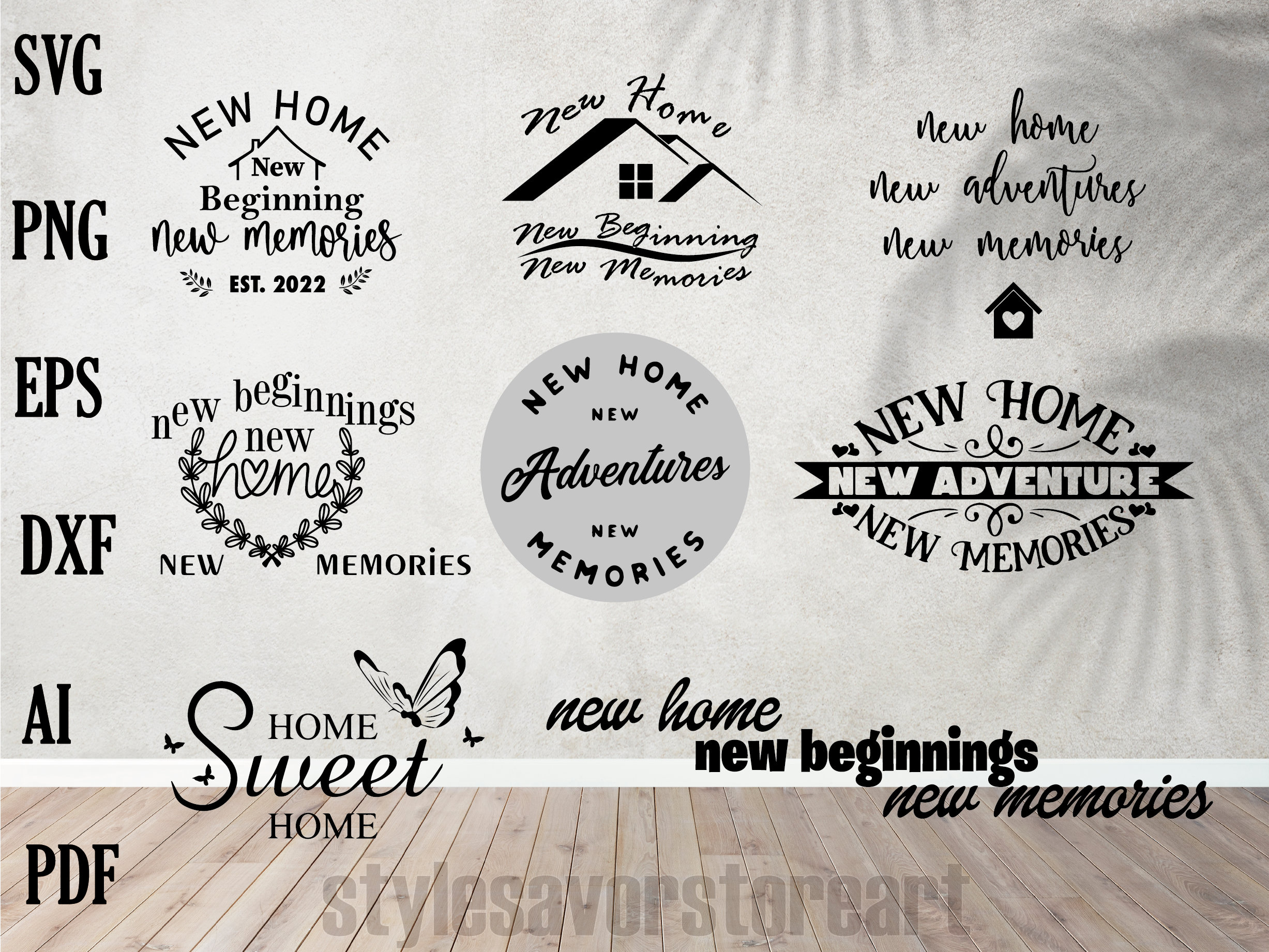 2023, Home Sweet Home Svg, New Home New Beginning New Adventures, Est ...