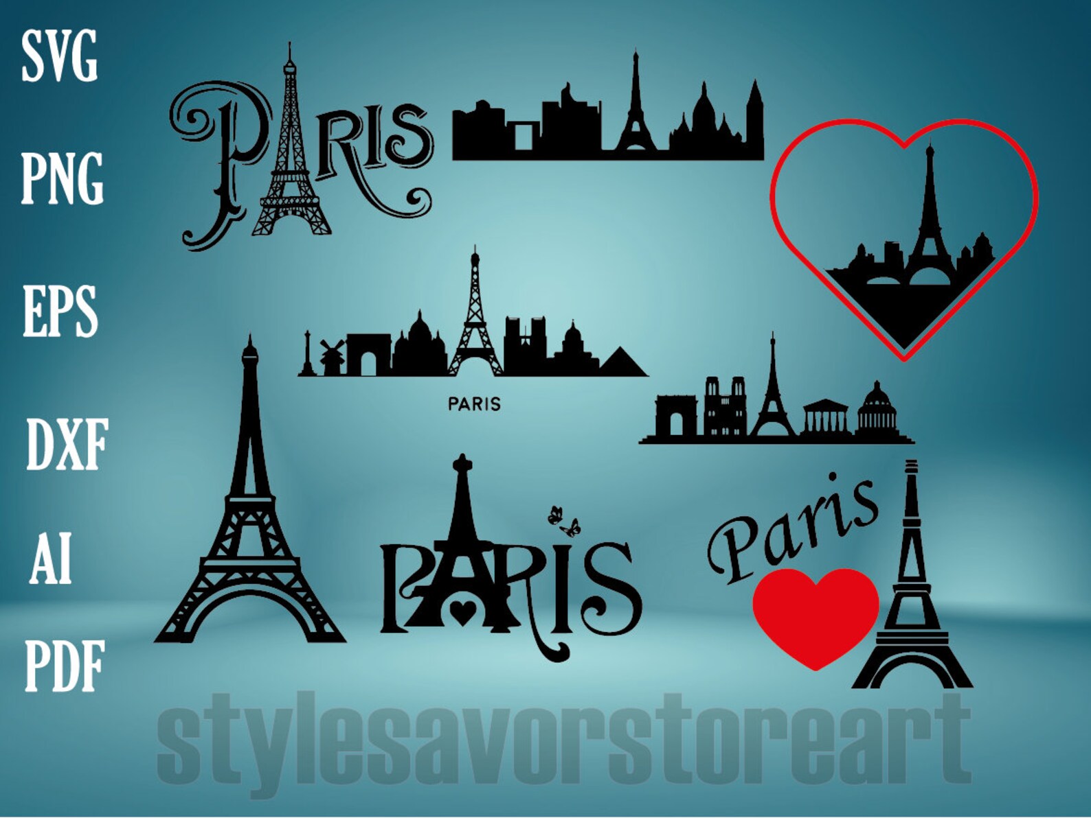 Eiffel Tower SVG Paris SVG France SVG French City Svg - Etsy
