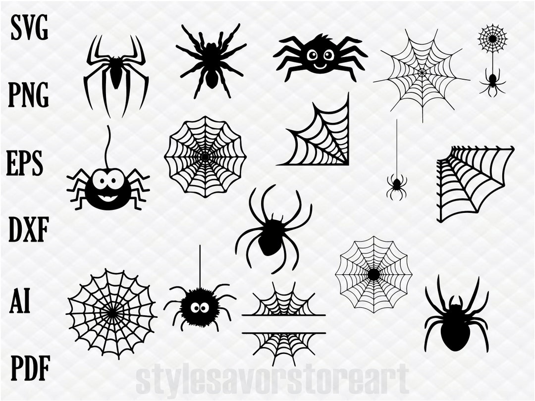 Spider SVG / Spider Web SVG / Insect SVG / Cobweb Svg / - Etsy