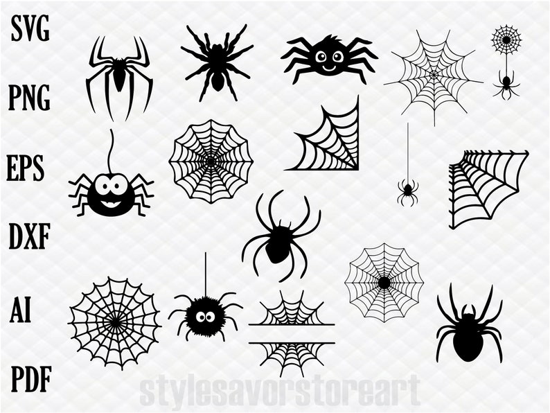 Spider SVG / Spider Web SVG / Insect SVG / Cobweb Svg / - Etsy