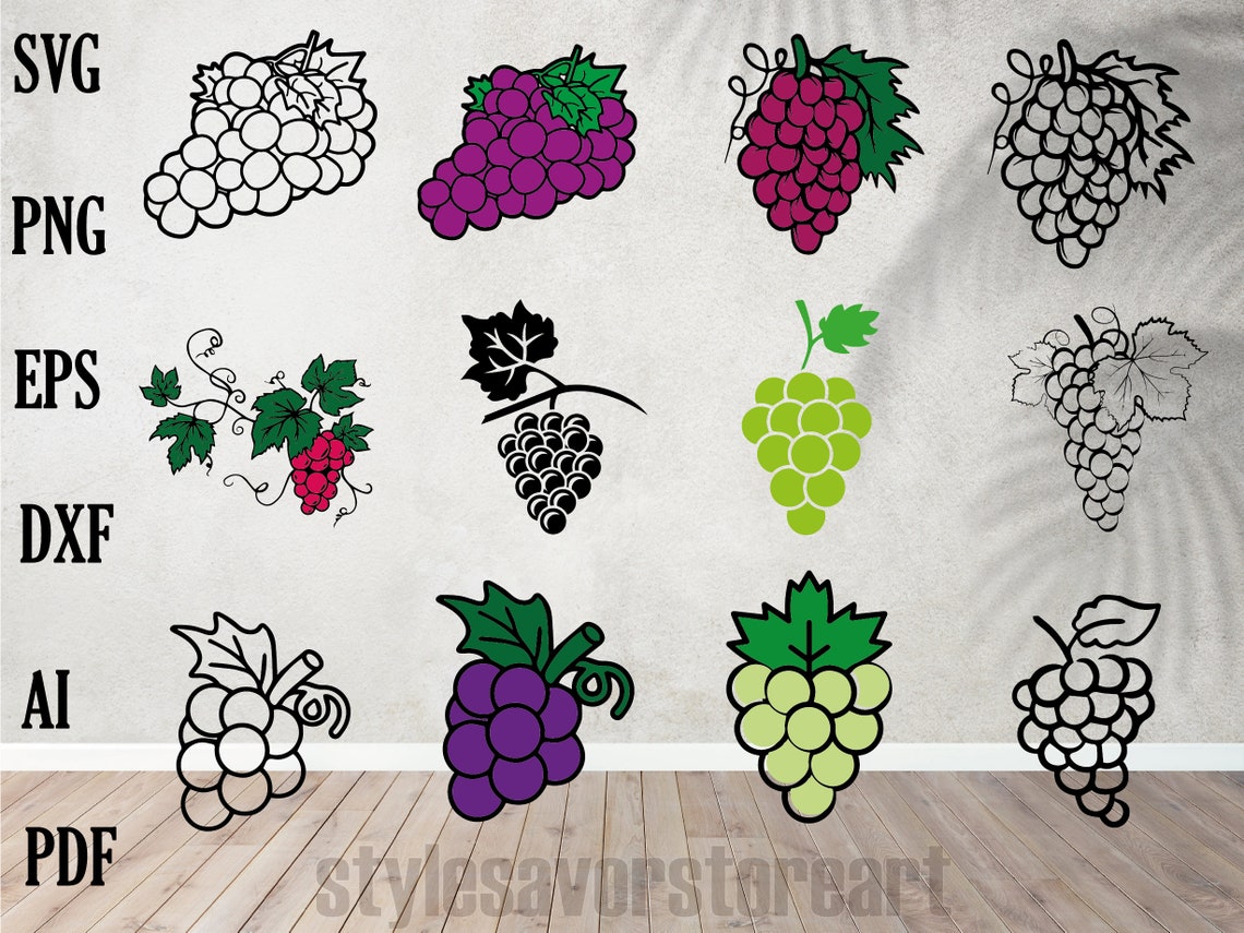 GRAPE SVG Grapes Svg Wine Svg Grape Grape Vector Grape - Etsy