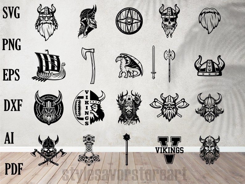 Viking SVG Bundle Viking PNG Bundle Viking Clipart Viking SVG Cut Files ...