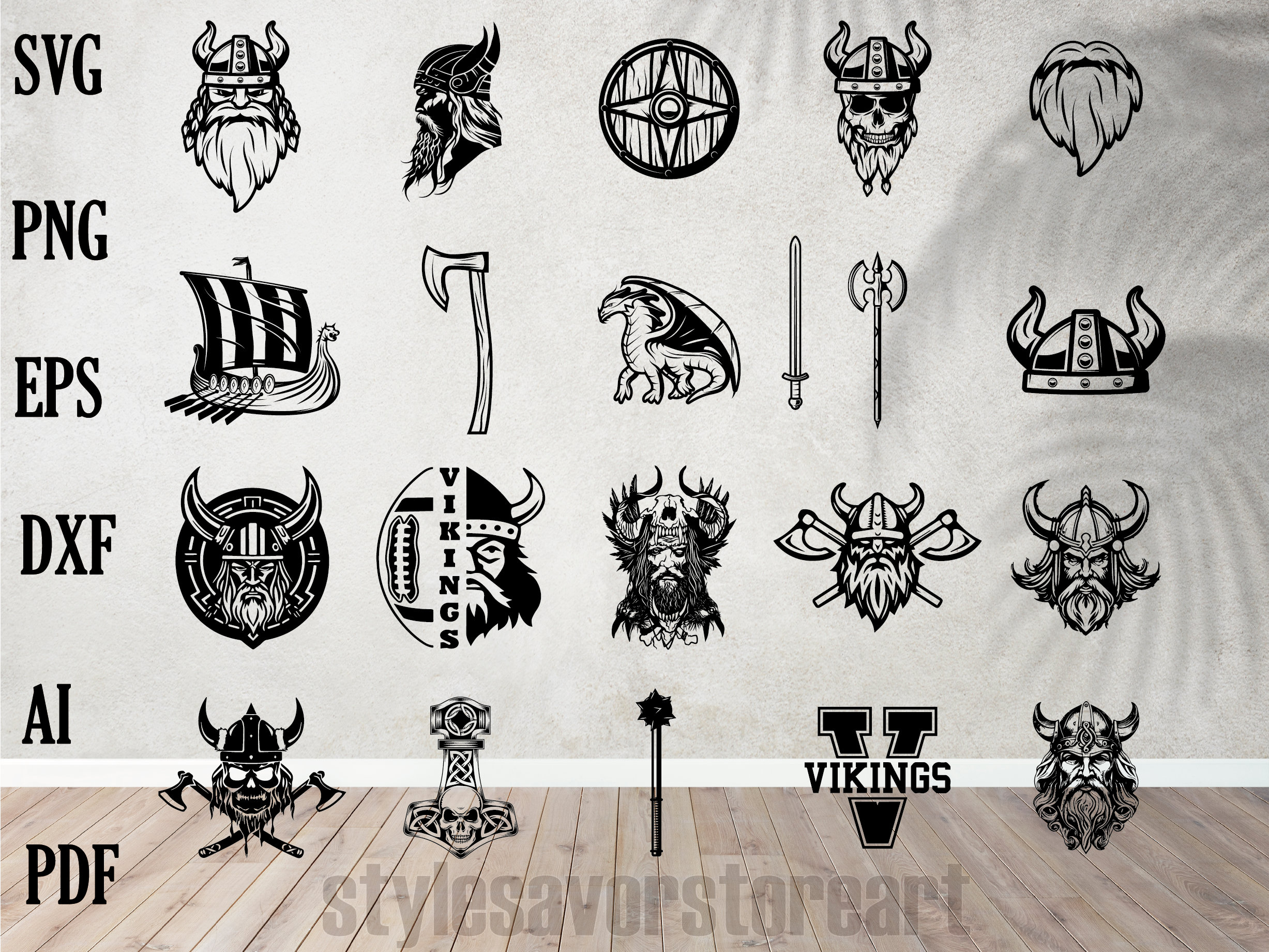 Viking SVG Bundle Viking PNG Bundle Viking Clipart Viking SVG Cut Files ...