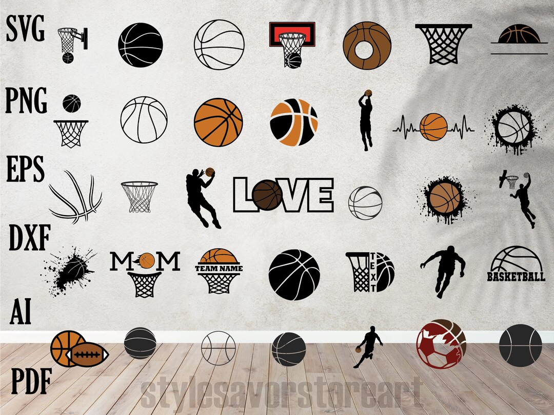 Basketball SVG Bundle, Basketball PNG Bundle, Basketball Clipart ...