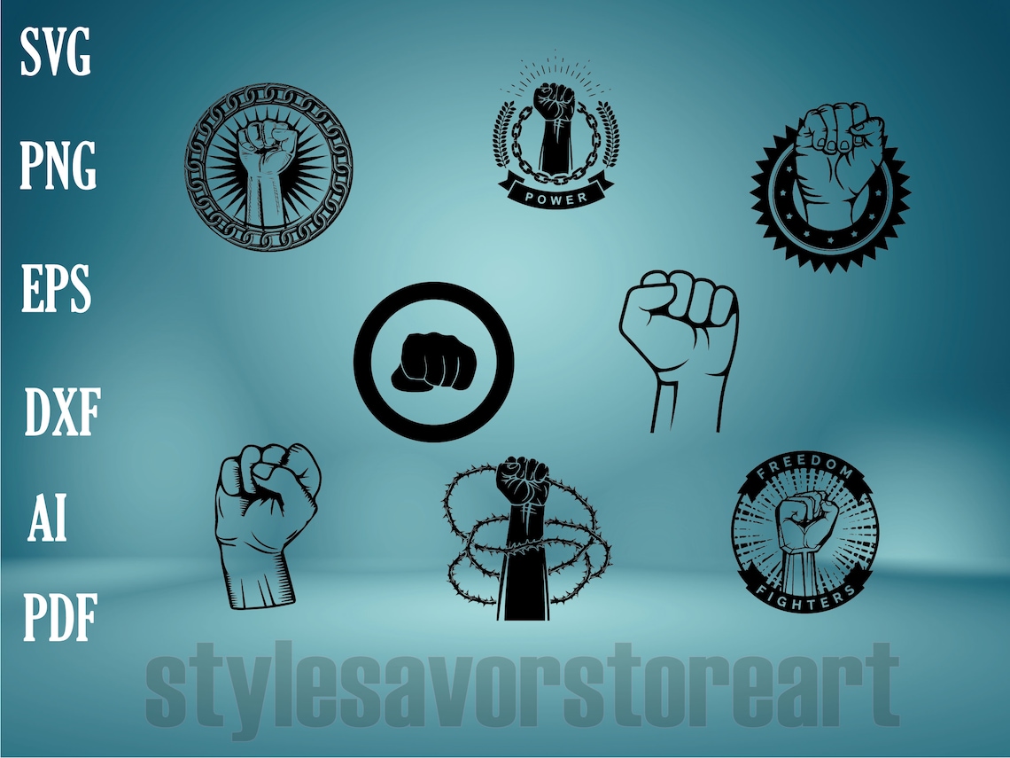 Fist SVG Bundle Fist PNG Bundle Fist Clipart Fist SVG - Etsy