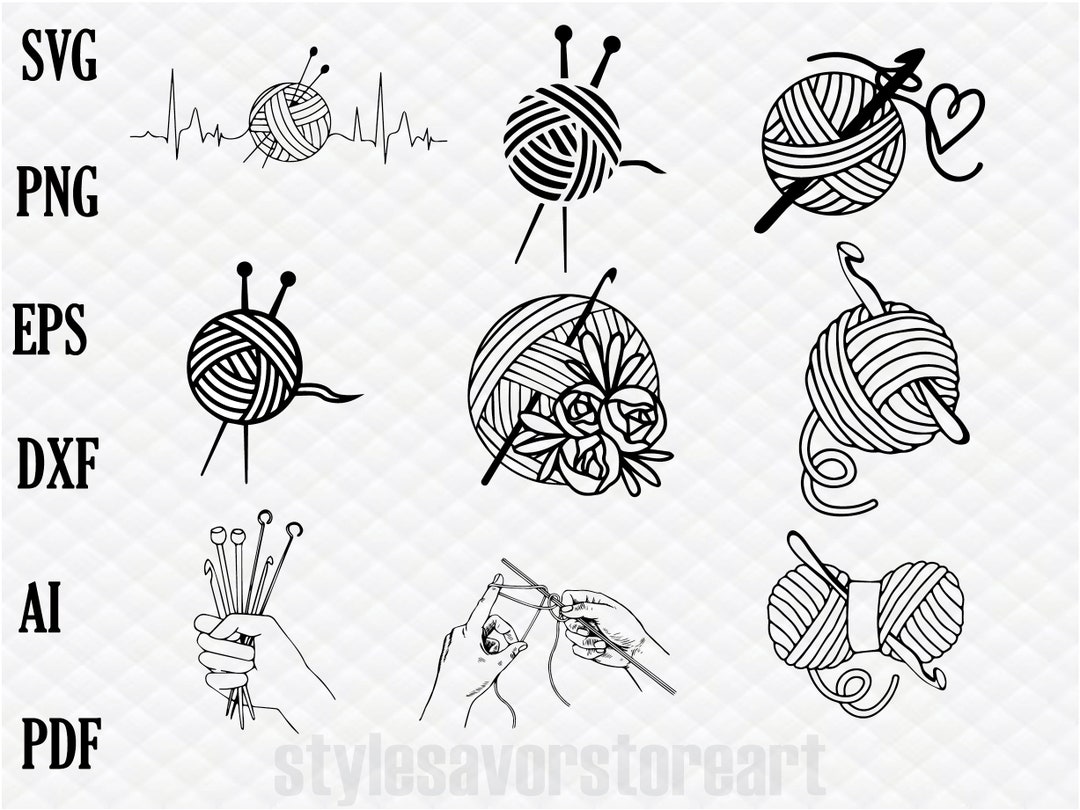 Crochet Svg Bundle Cricut Cut Files Free Commercial Use Crochet Png ...