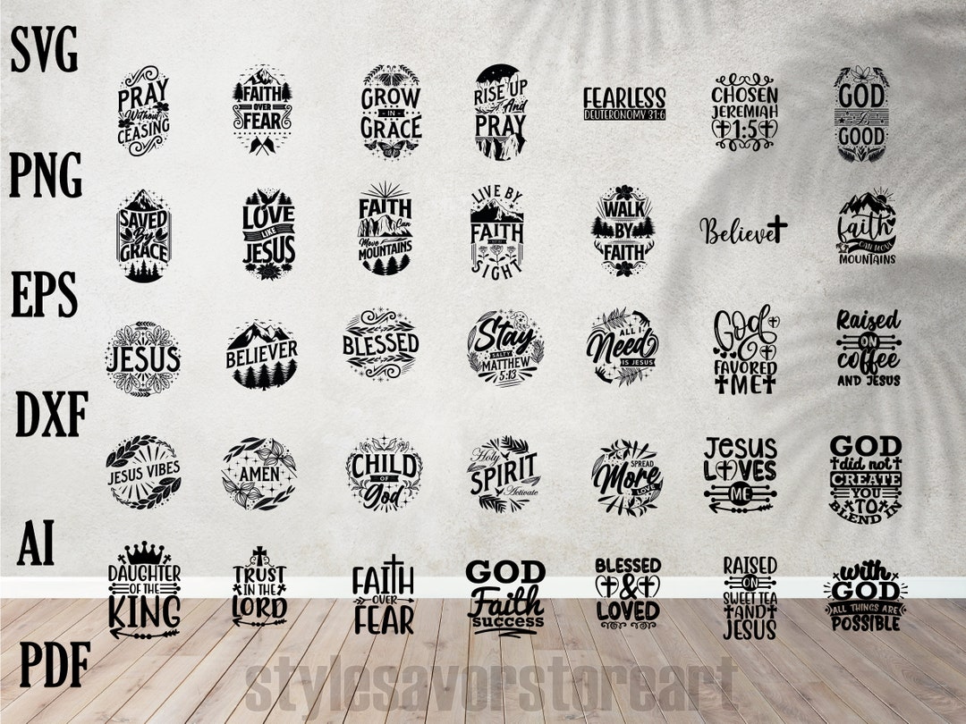 Christian Bundle SVG, Scripture Bundle, Instant Download, Bible Verse ...