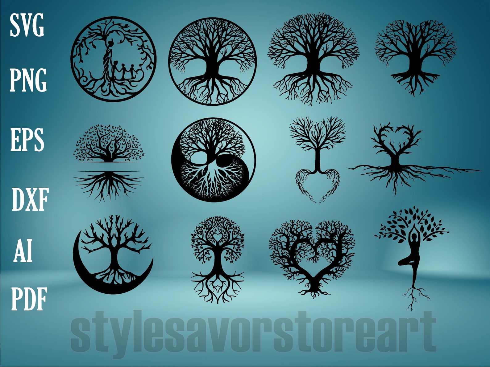 Tree of Life SVG Bundle Tree of Life Clipart Tree of Life - Etsy