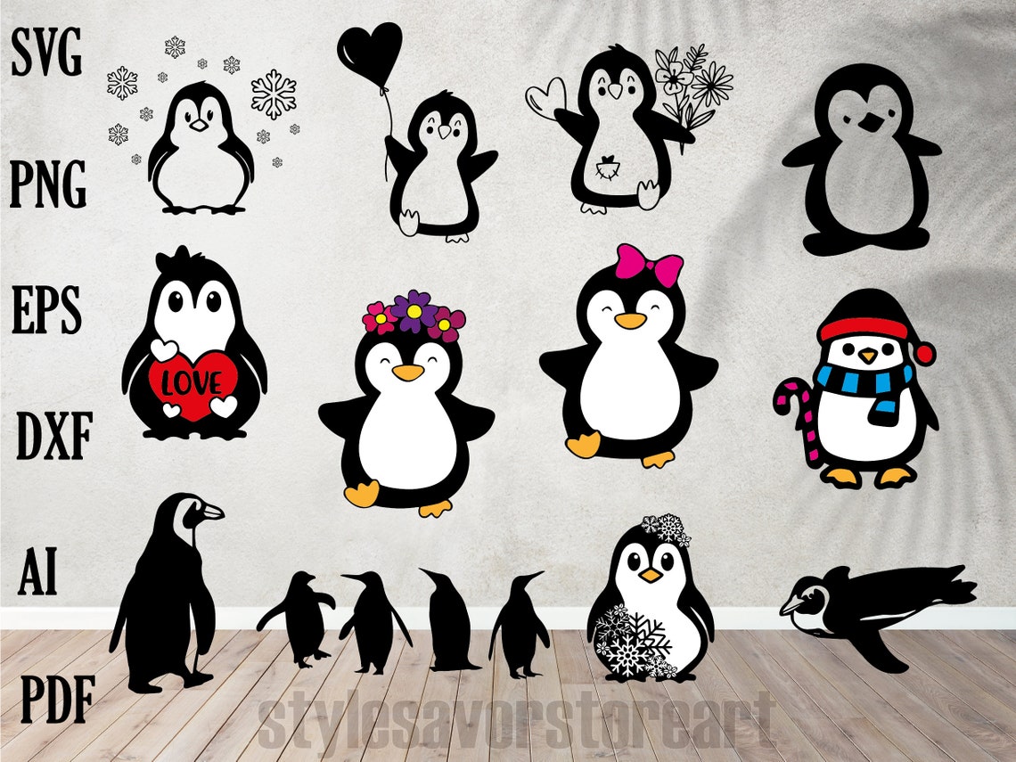Penguin SVG Bundle , Penguin PNG Bundle , Penguin Clipart , Penguin SVG ...
