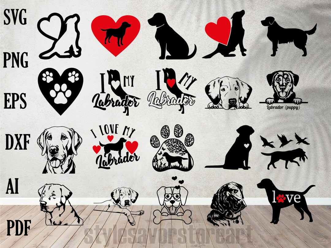 Labrador SVG - Labrador Silhouette - SVG Cut Files - Labrador Bundle ...