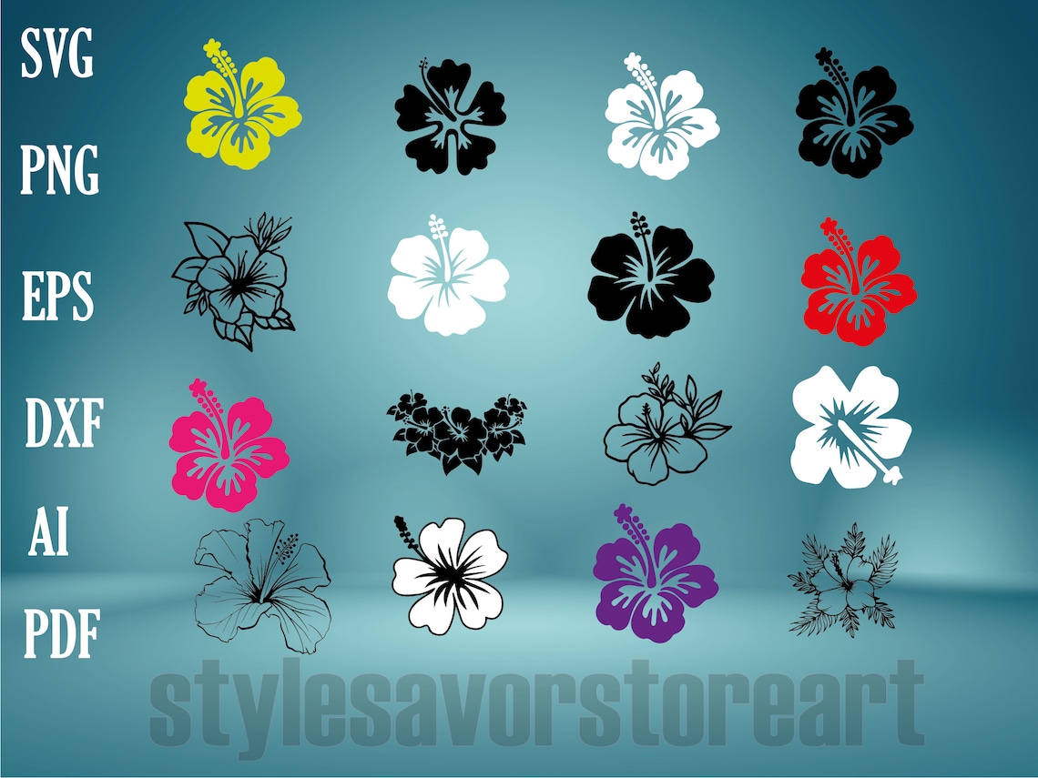 Hawaiian Flower Svg Hibiscus Flower Svg Hawaii Flower Svg - Etsy Canada