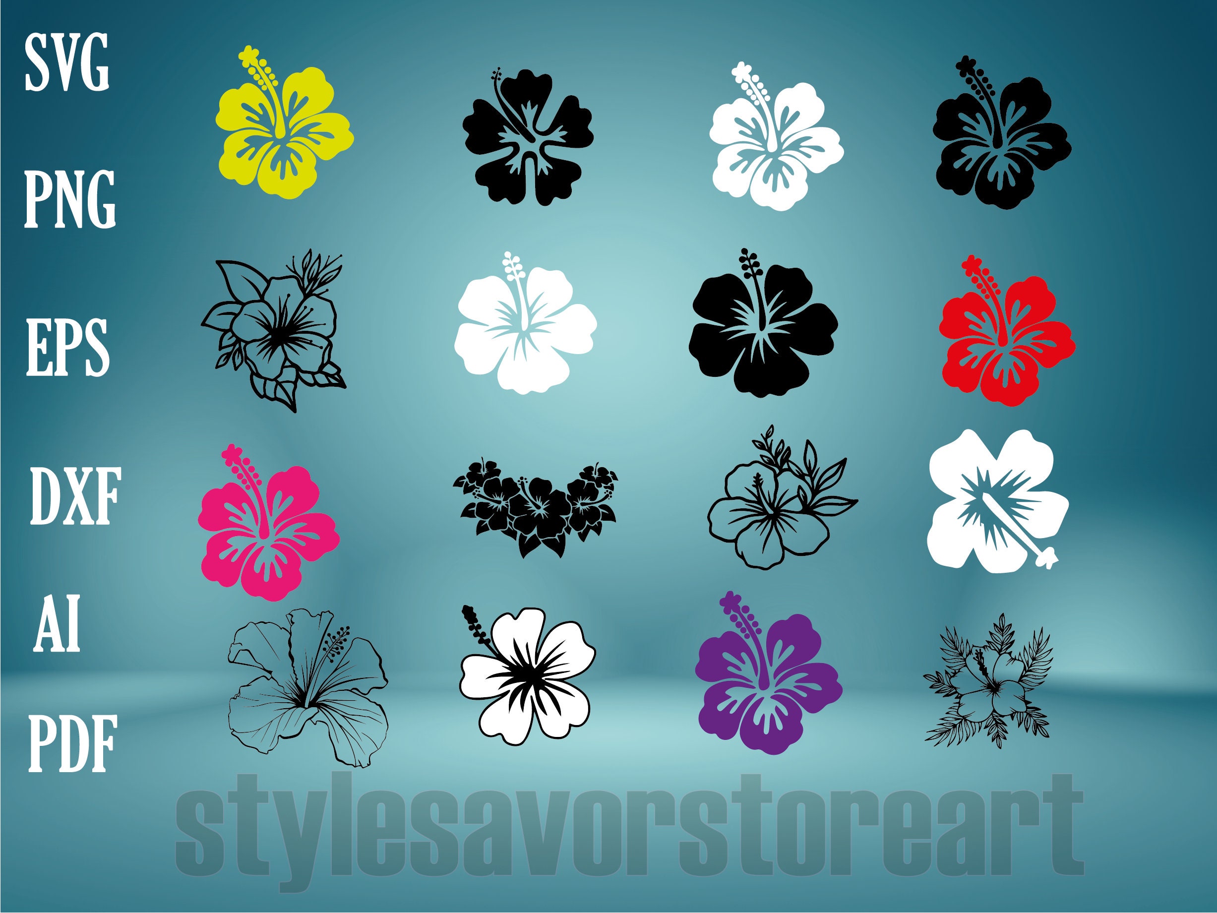 Hawaiian Flower Svg Hibiscus Flower Svg Hawaii Flower Svg - Etsy