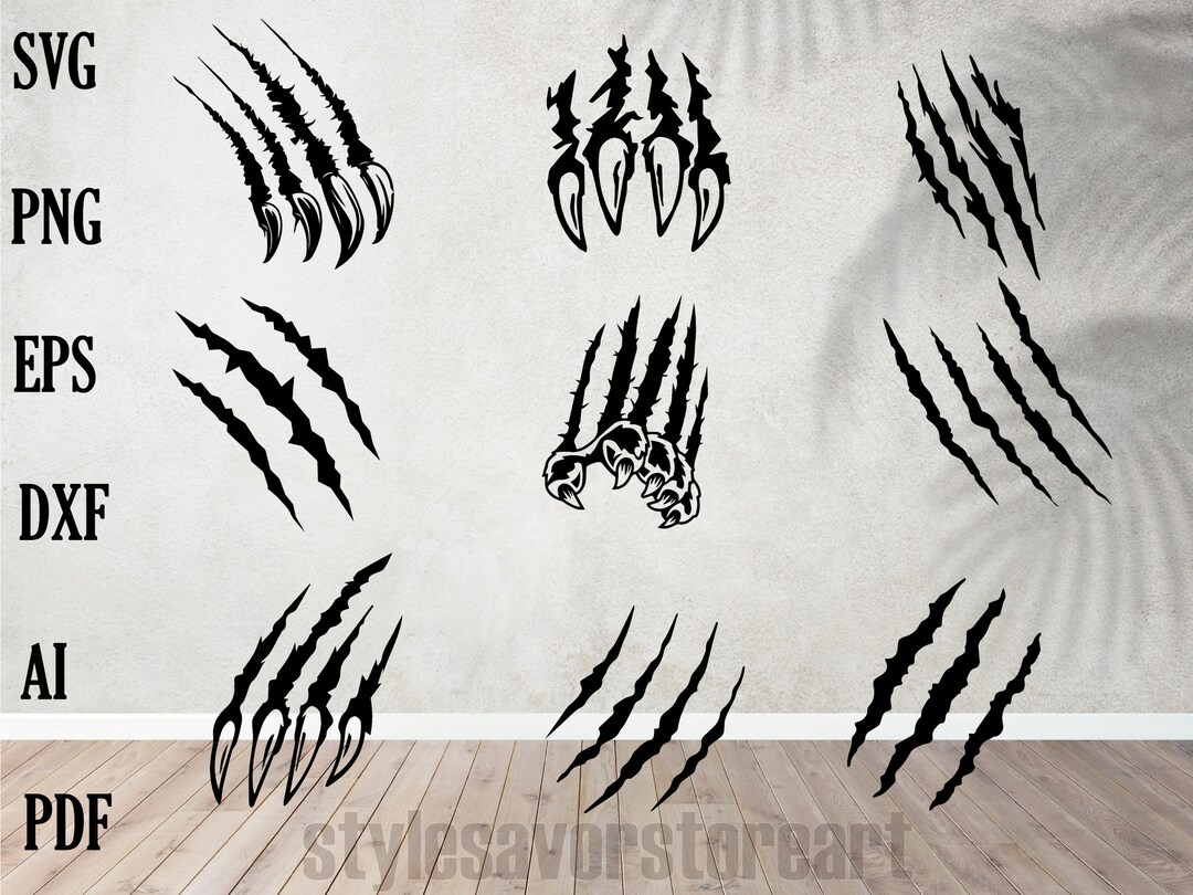 Claw SVG Bundle, Claw PNG Bundle, Claw Clipart, Dino Claw, Marks Svg ...