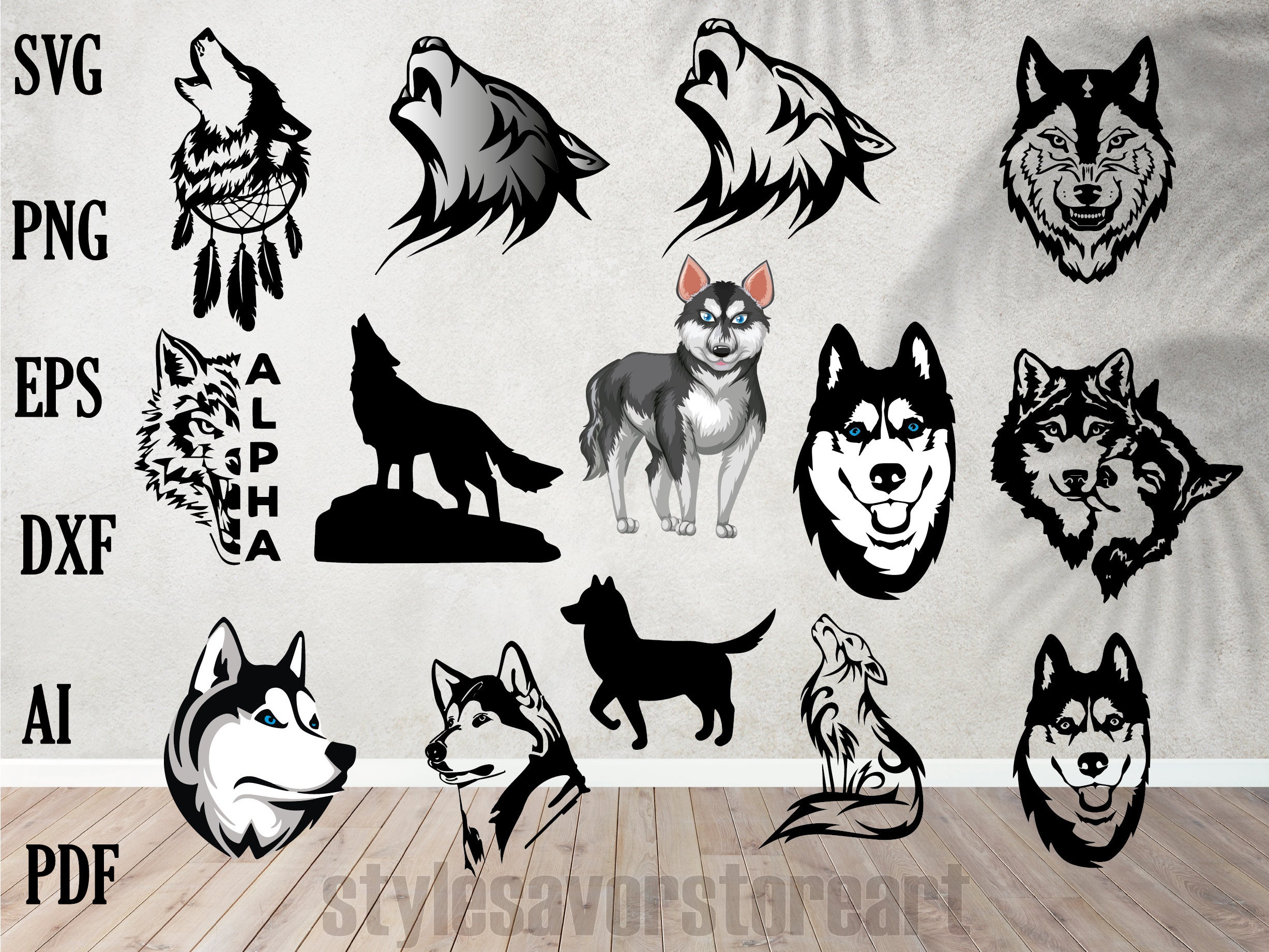 Husky Dog Svg Bundle, Husky Cut File, Husky Svg, Husky Silhouette ...