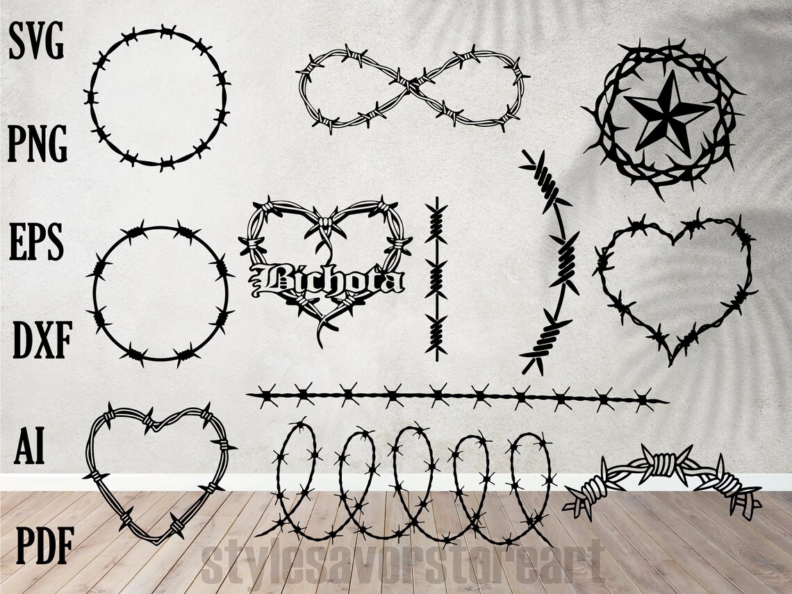 Barbed Wire Svg, Fencing Svg, Jail Wire Border, Barbed Wire Clipart ...