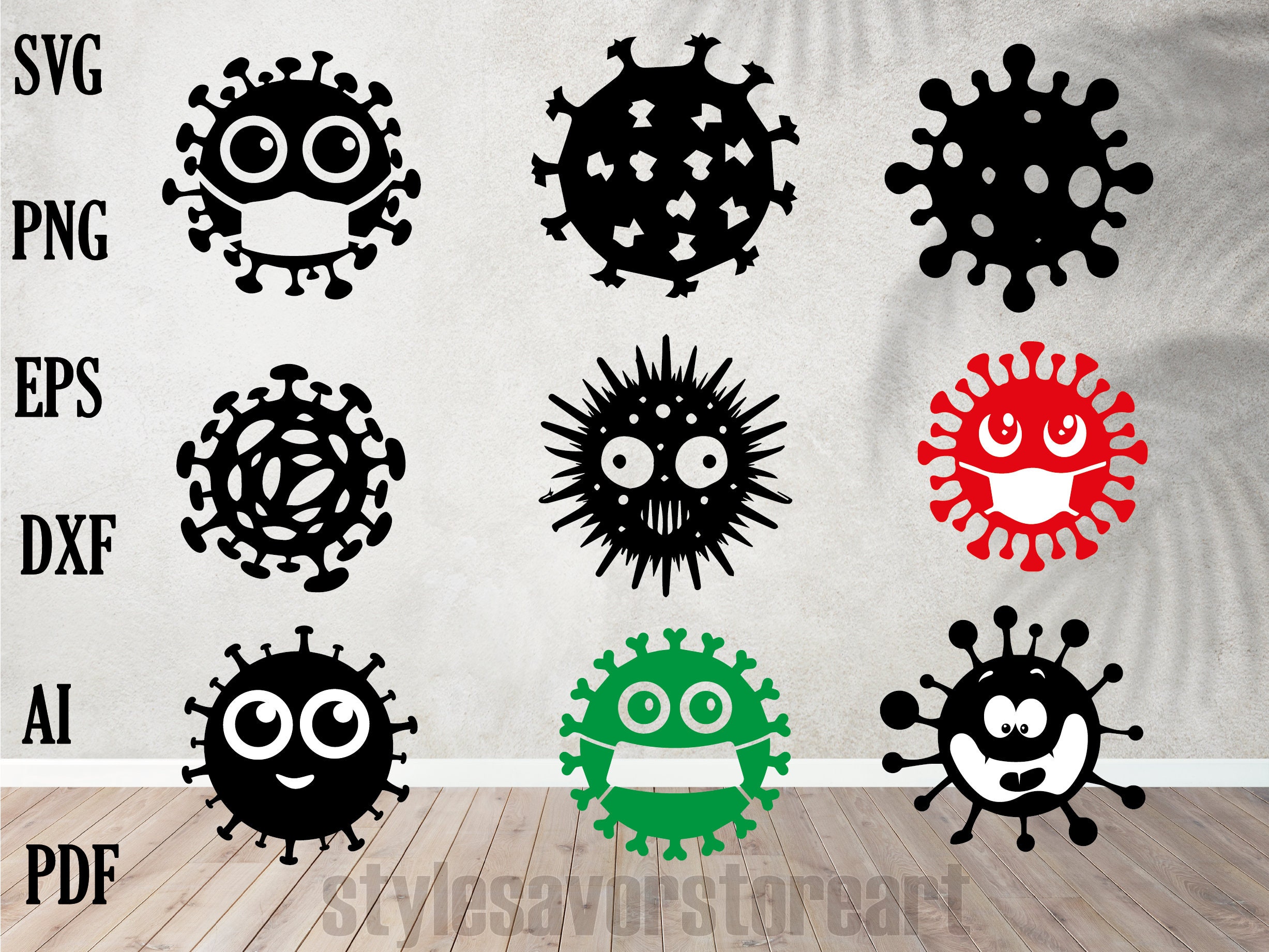 Virus SVG, Social Distancing Svg, Quarantine SVG ,virus Bundle Svg ...