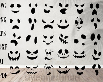 Ghost Face SVG Bundle, PNG, Halloween Svg, Cricut, Ghost Design, Cute ...
