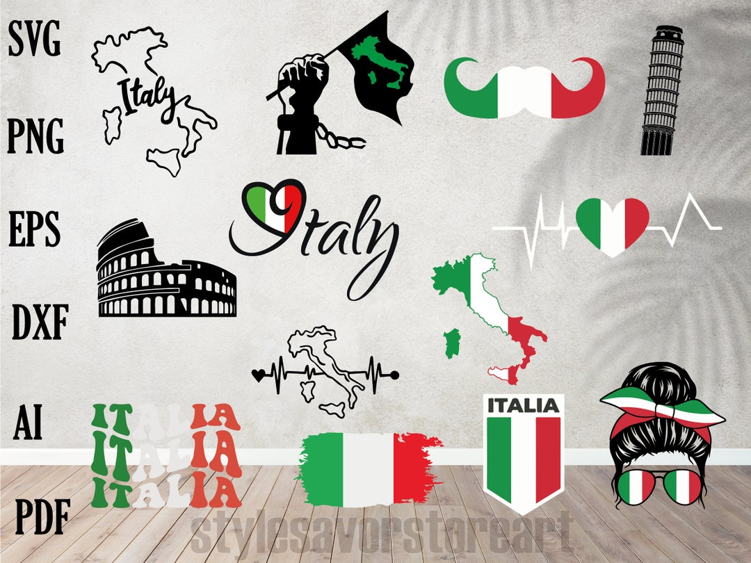 Italian Flag Svg Bundle Italian Flag Png Bundle Layered Cut Files ...