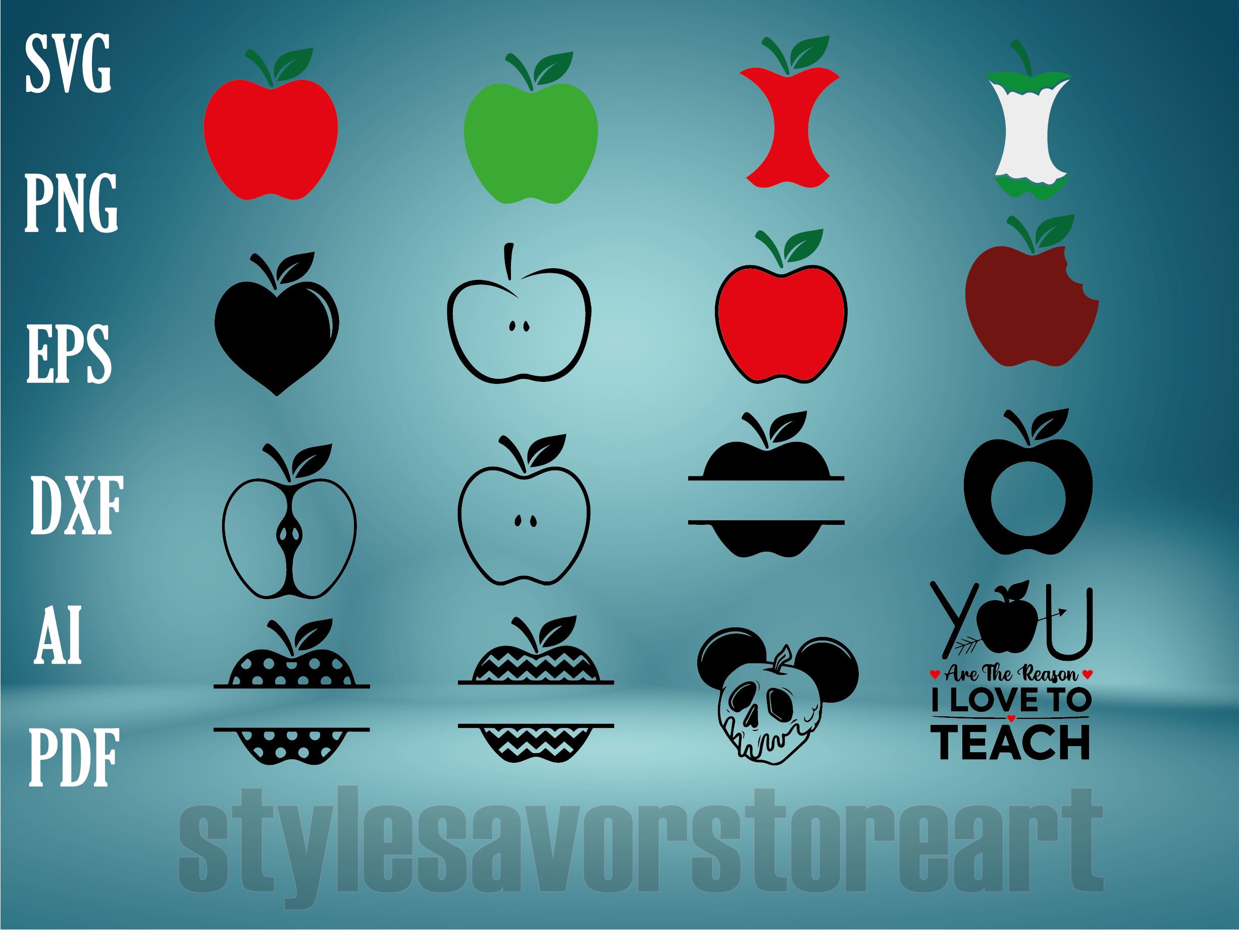 Apple SVG Apple Svg Bundle Fruit SVG Apple Cut File School - Etsy Australia