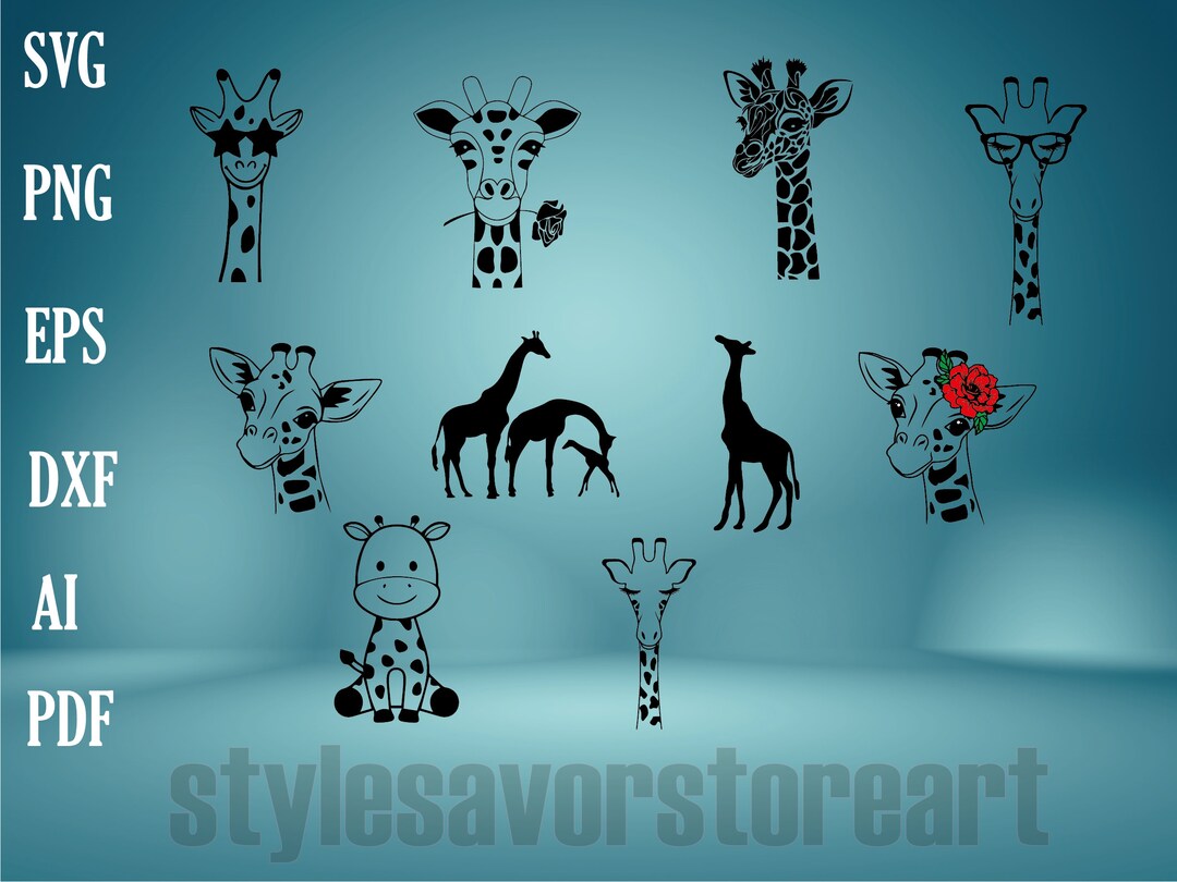 Giraffe Svg Baby Giraffe Svg Clipart Baby Giraffe Clipart - Etsy