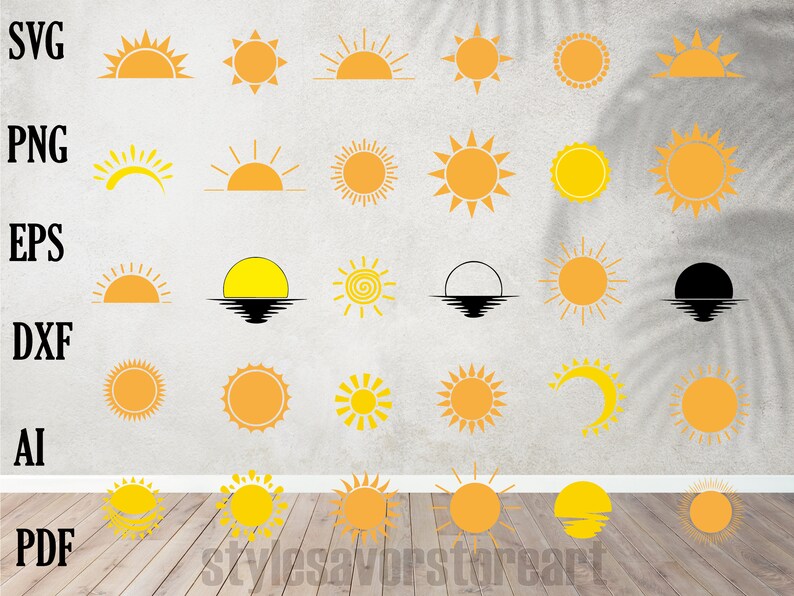 Sun SVG, Sun Cut File, Sun Clipart, Sunshine Svg, Summer Svg, Descarga ...