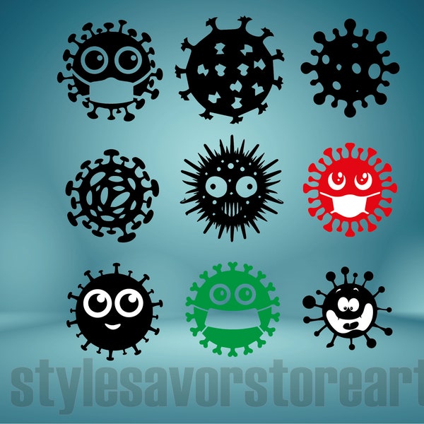 Virus Svg - Etsy