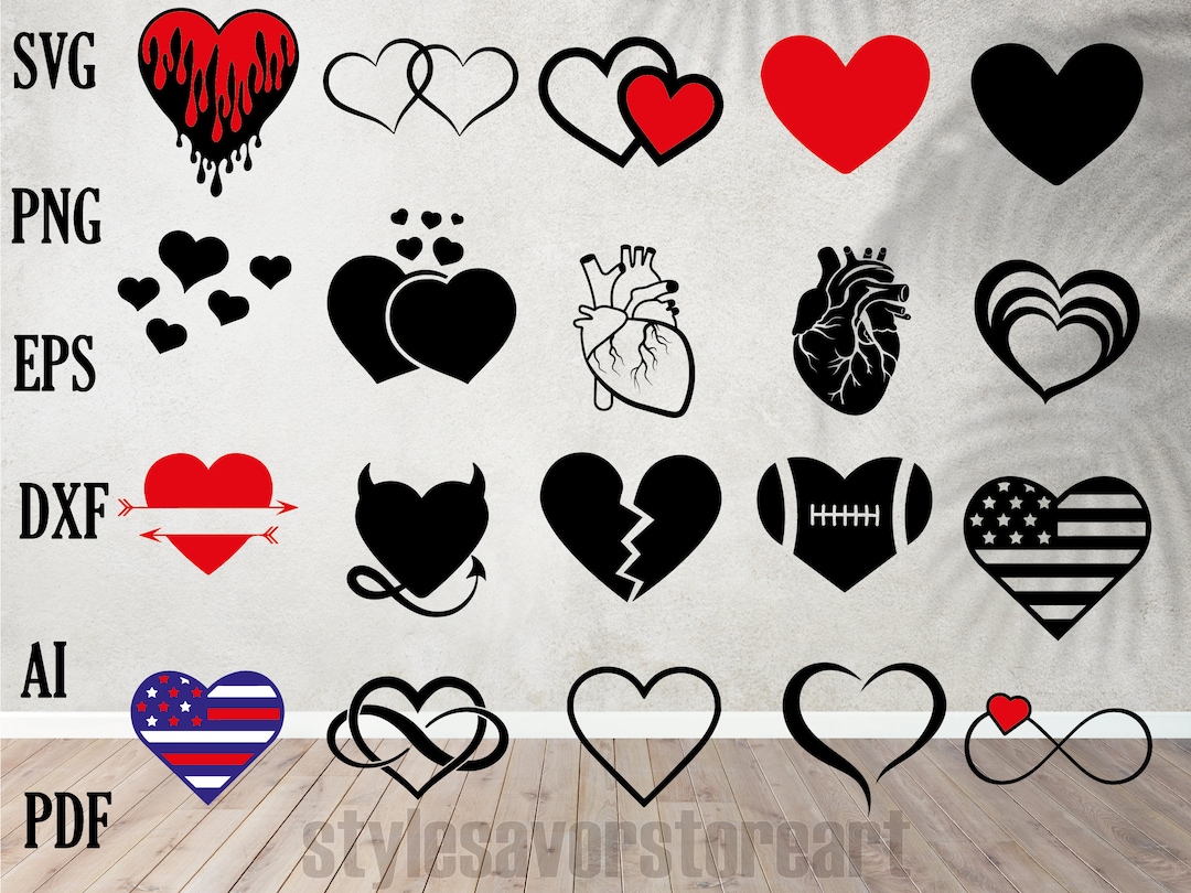 Heart Svg Bundle, Heart Svg, Hand Drawn Heart Svg, Open Heart Svg ...
