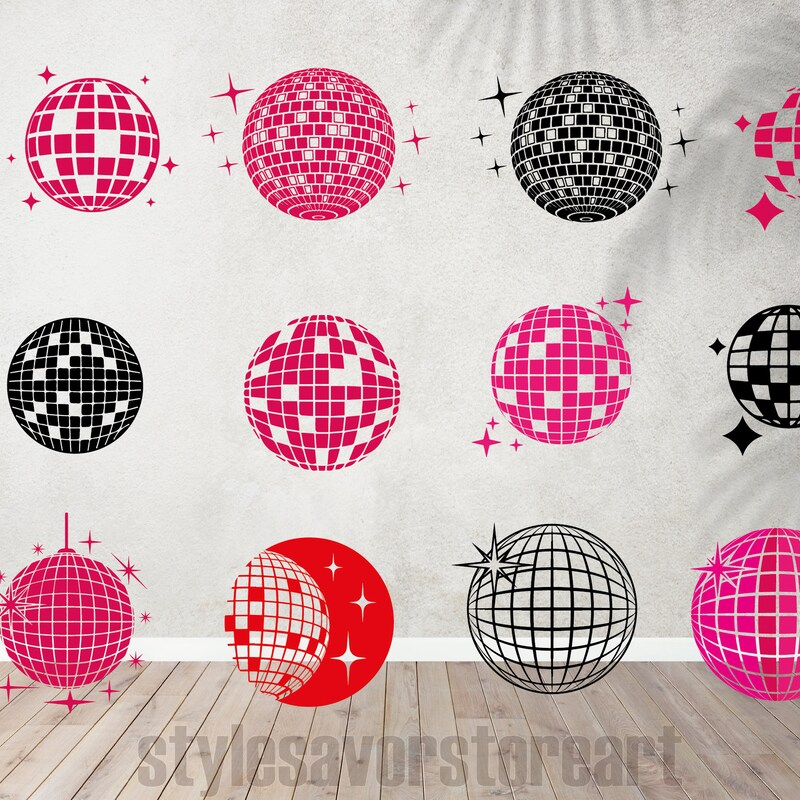 Disco Ball Svg - Etsy
