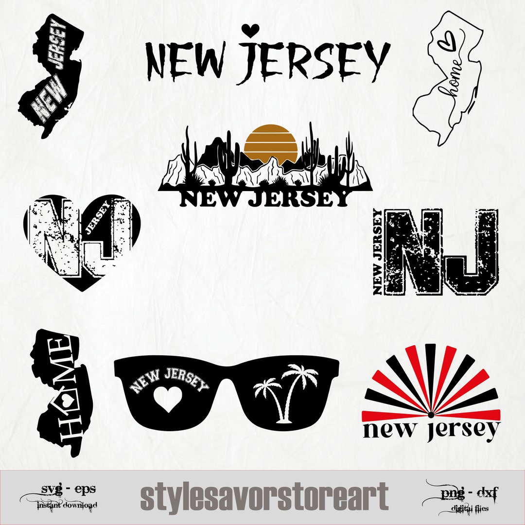 New Jersey State SVG / Cut File / Cricut / Clip Art / Commercial Use ...