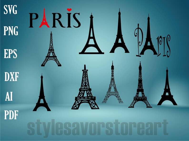 Eiffel Tower SVG Paris SVG Landmark SVG Travel Svg Eiffel - Etsy