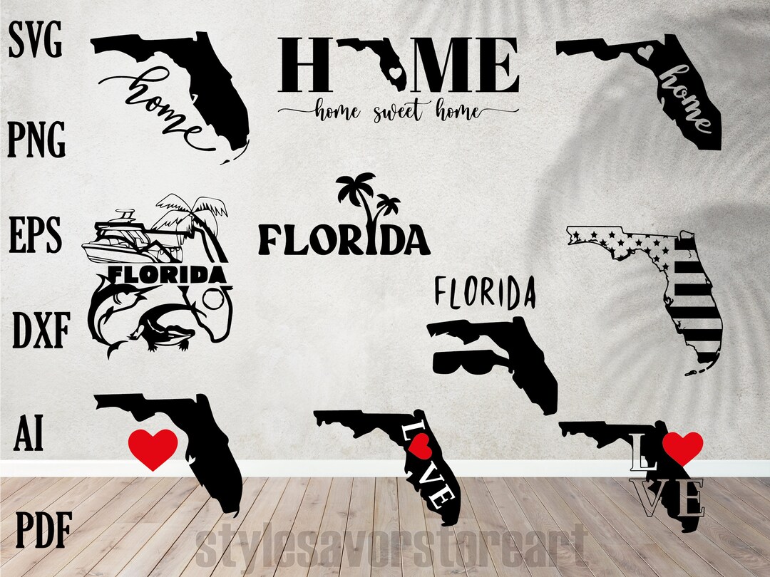 Florida State SVG Bundle, Florida SVG, Florida Home SVG, Florida ...