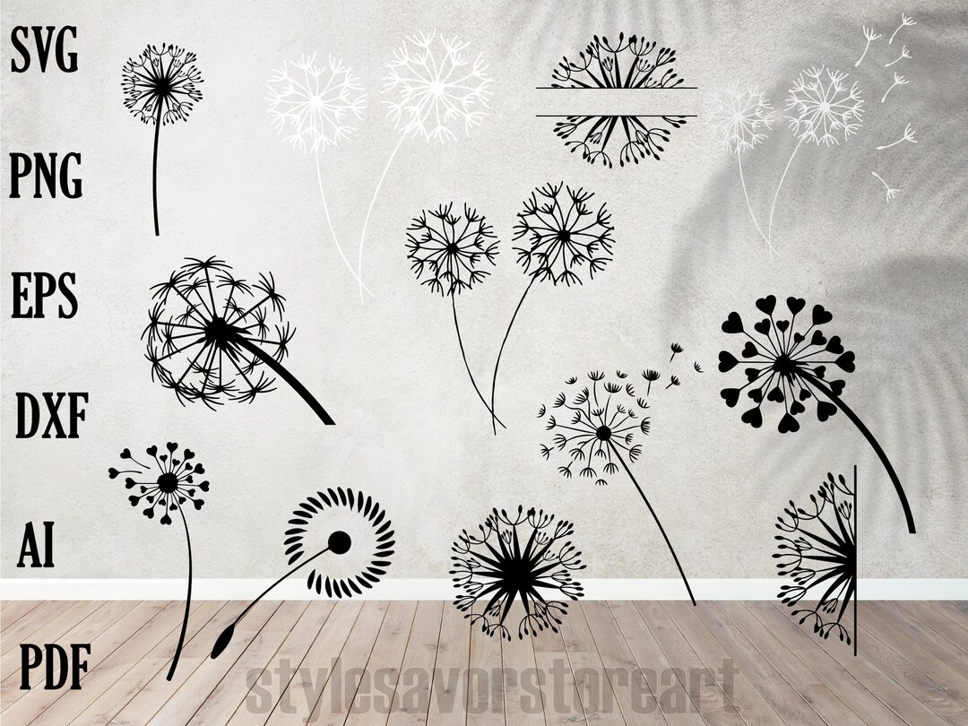 Dandelion SVG, PNG, EPS, Dandelions Svg Bundle, Instant Download ...