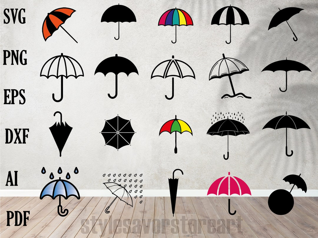 Umbrella Svg, Umbrella Bundle Svg, Umbrella Clipart, Umbrella ...