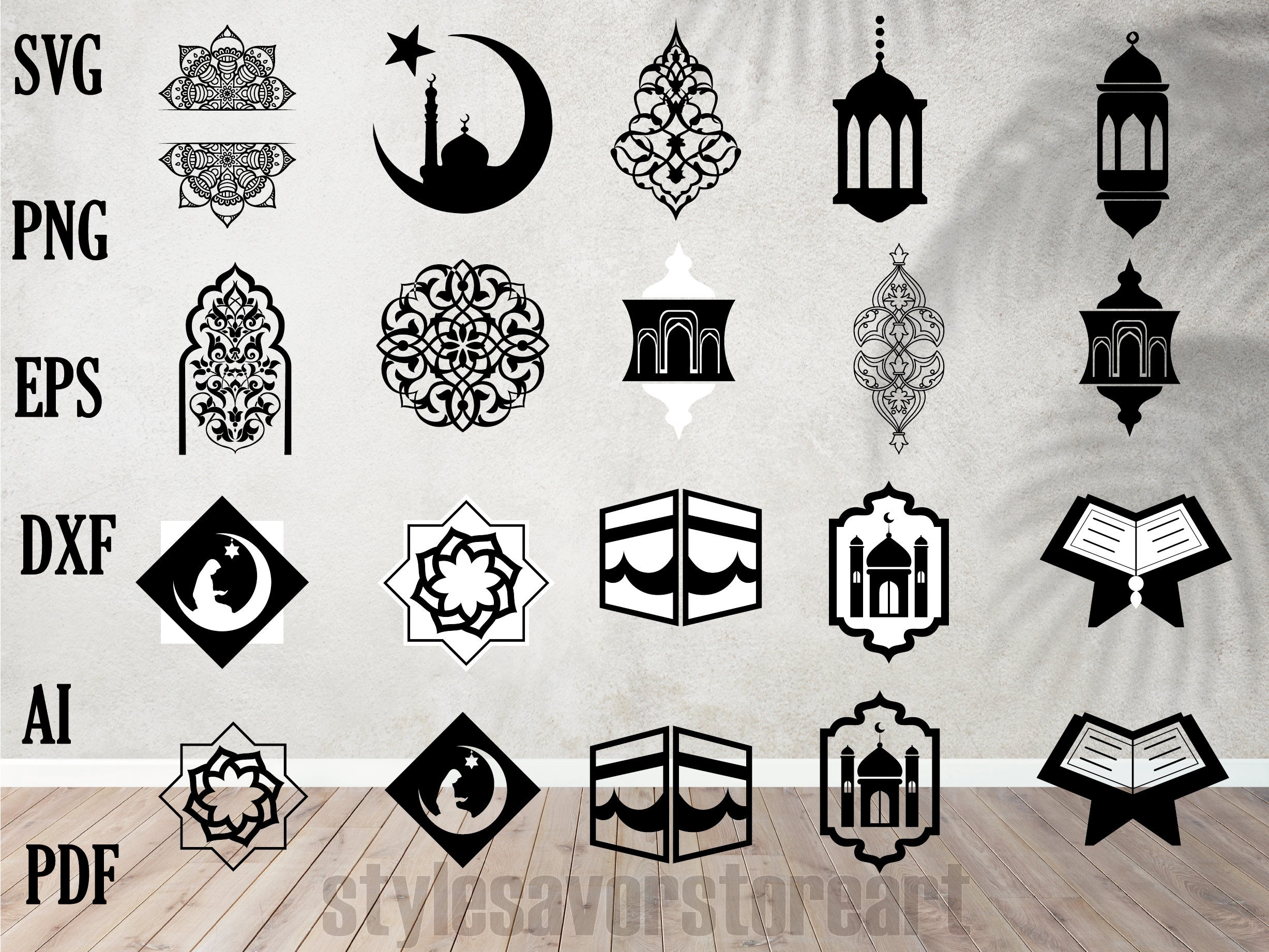 Islamic Symbols Arabic Calligraphy Islamic Wallart Islamic - Etsy