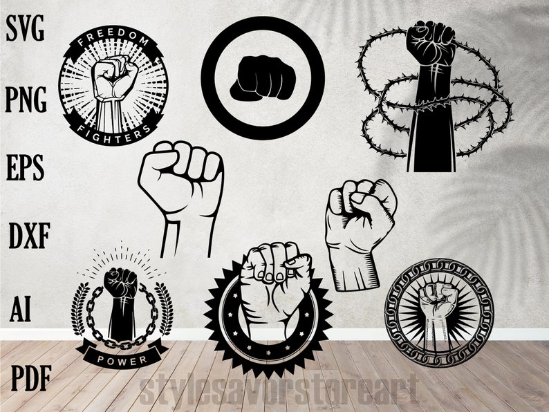 Fist SVG Bundle Fist PNG Bundle Fist Clipart Fist SVG Cut Files for ...