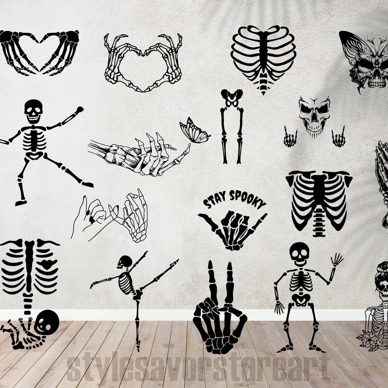 Skeleton Svg - Etsy