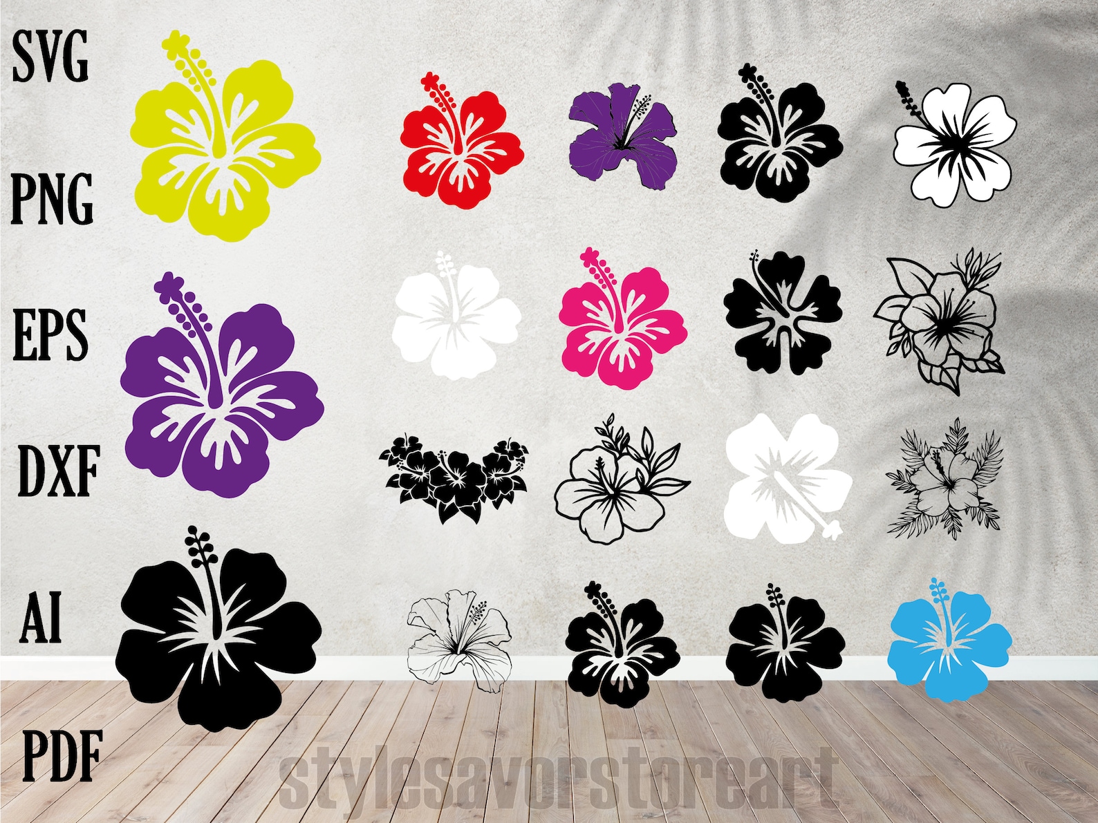 Hawaiian Flower Svg | Hibiscus Flower Svg | Hawaii Flower Svg | Hawaii ...