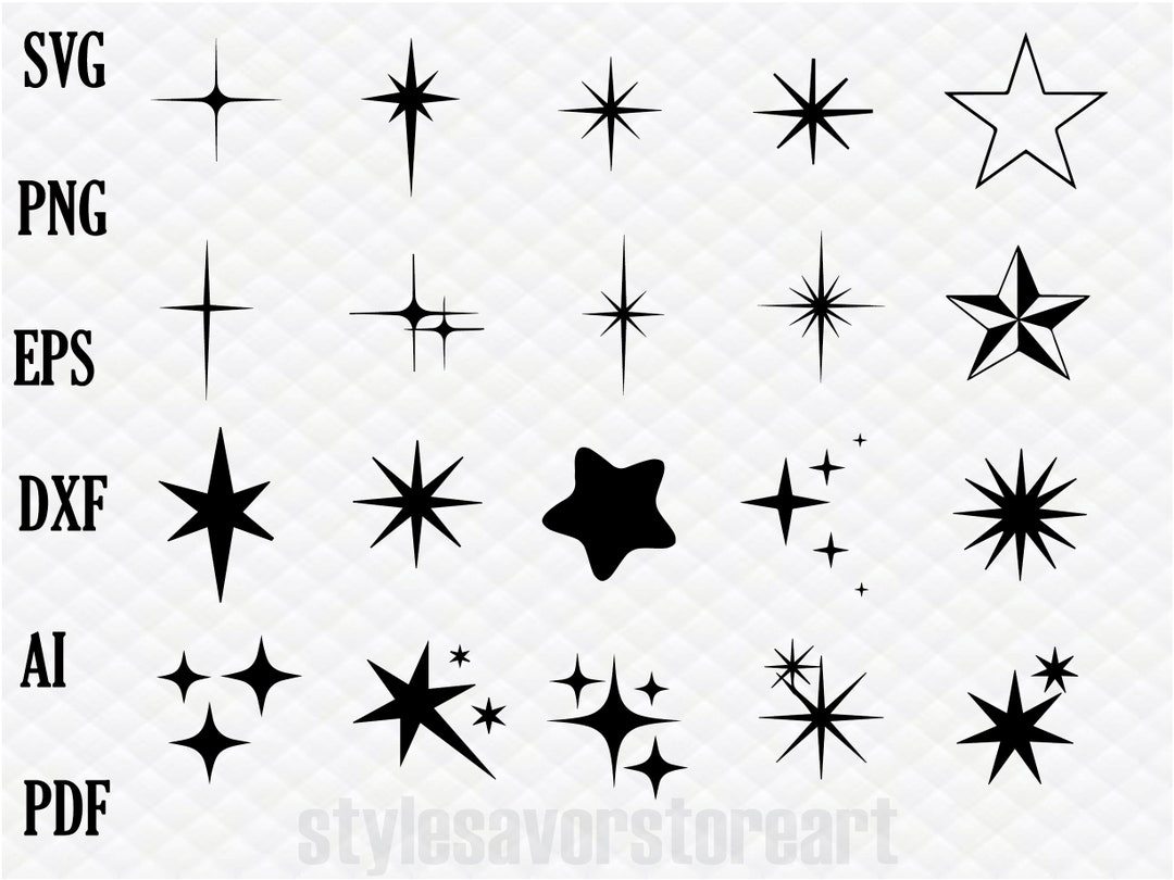 Sparkle Svg, Sparkle Png, Star Svg, Star Png, Sparkle Stars Svg, Sparkle Stars Png, Cricut ...