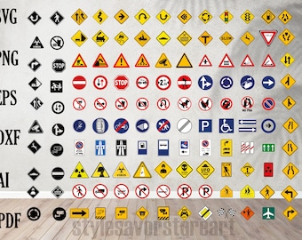 Traffic Signs Svg Bundle, Traffic Signs, Traffic, Road Sign SVG PNG ...