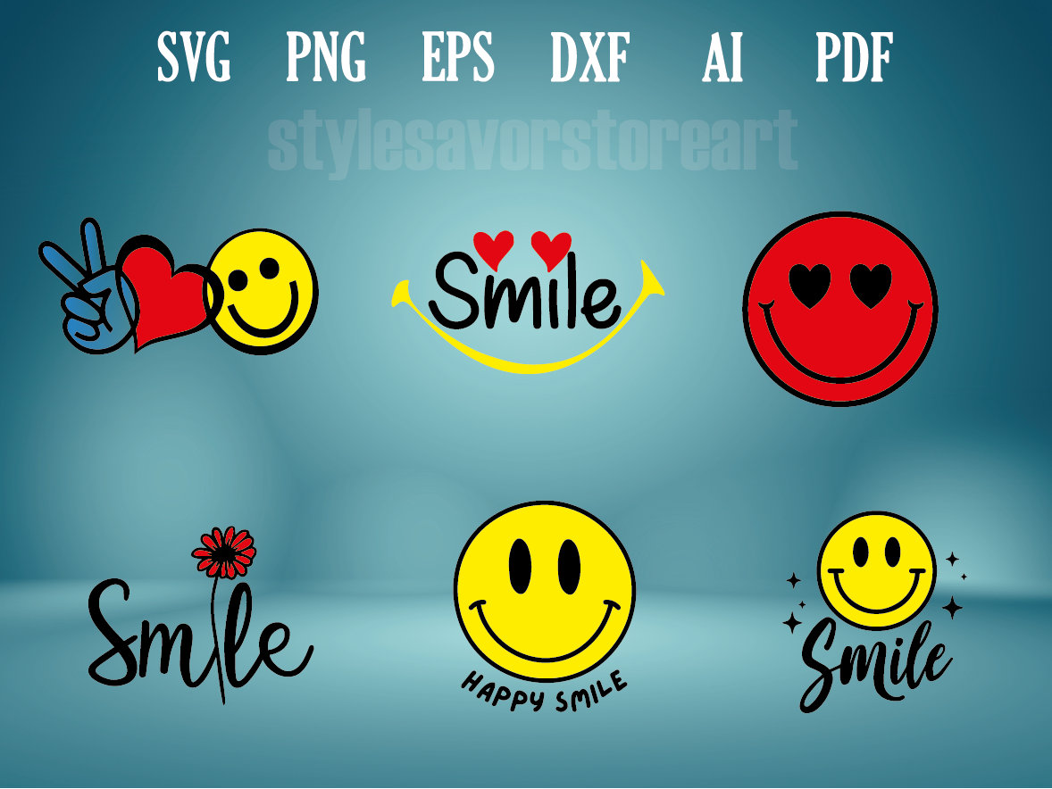 Smiley Face Svg Bundle Smiley Face Svg Smiley - Etsy Canada