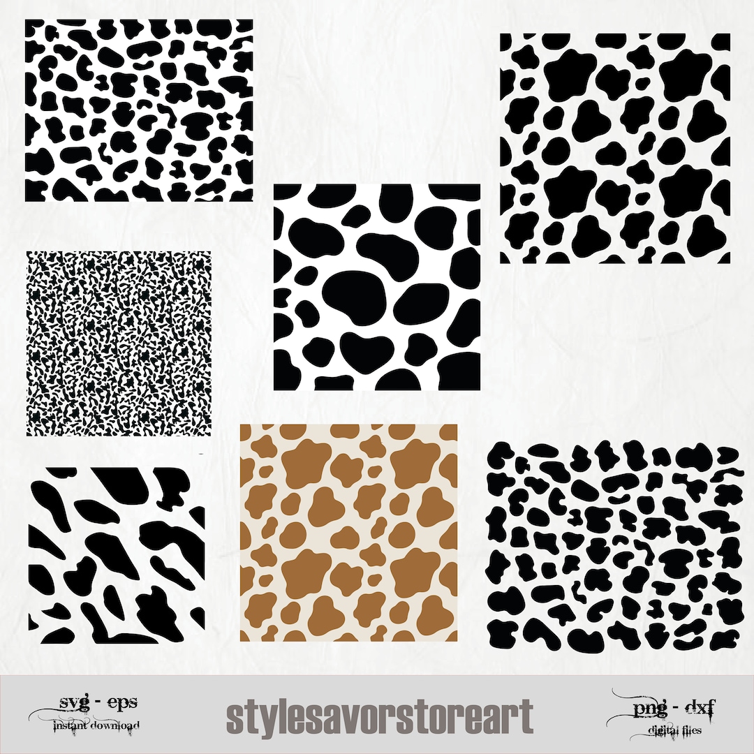 Cow Print, Cow Spots, Cow Print Pattern Instant Download SVG, PNG, EPS ...
