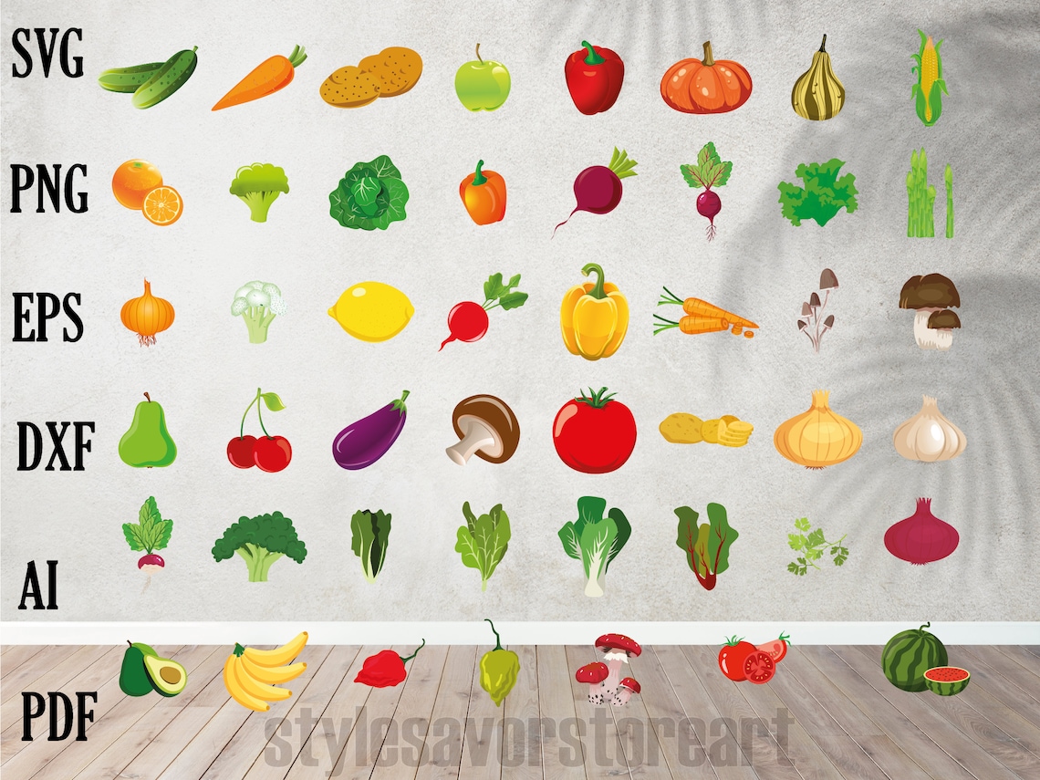 Fruits SVG Summer Fruit Svg Cherry Svg Lemon SVG Orange - Etsy