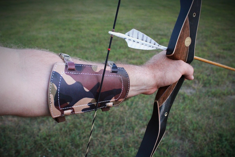 Traditional Woodland Camouflage Archery Arm Guard With Adjustable ...